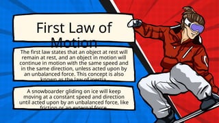 Newton's Laws of Motion Educational Presentation in Colored Comics and ...