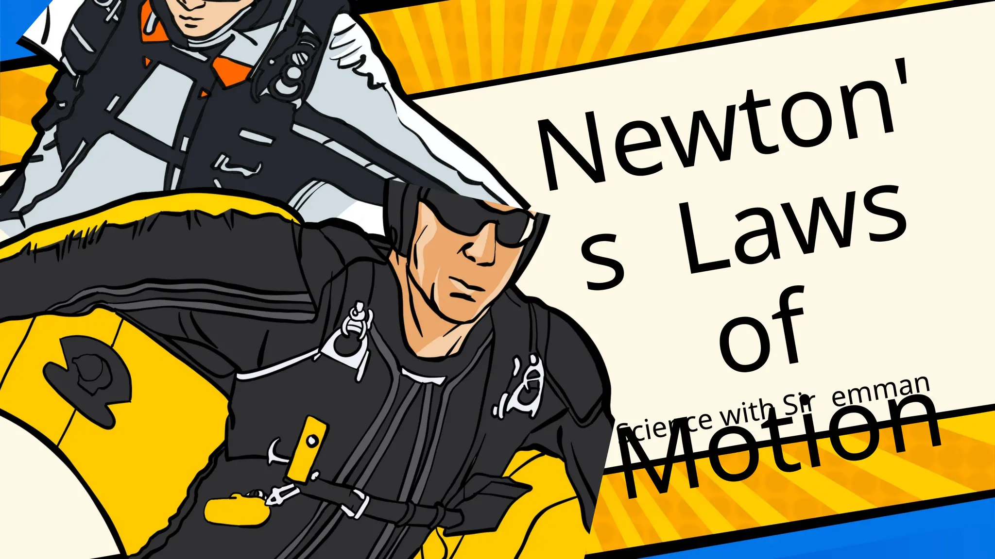 Newton's Laws of Motion Educational Presentation in Colored Comics and ...