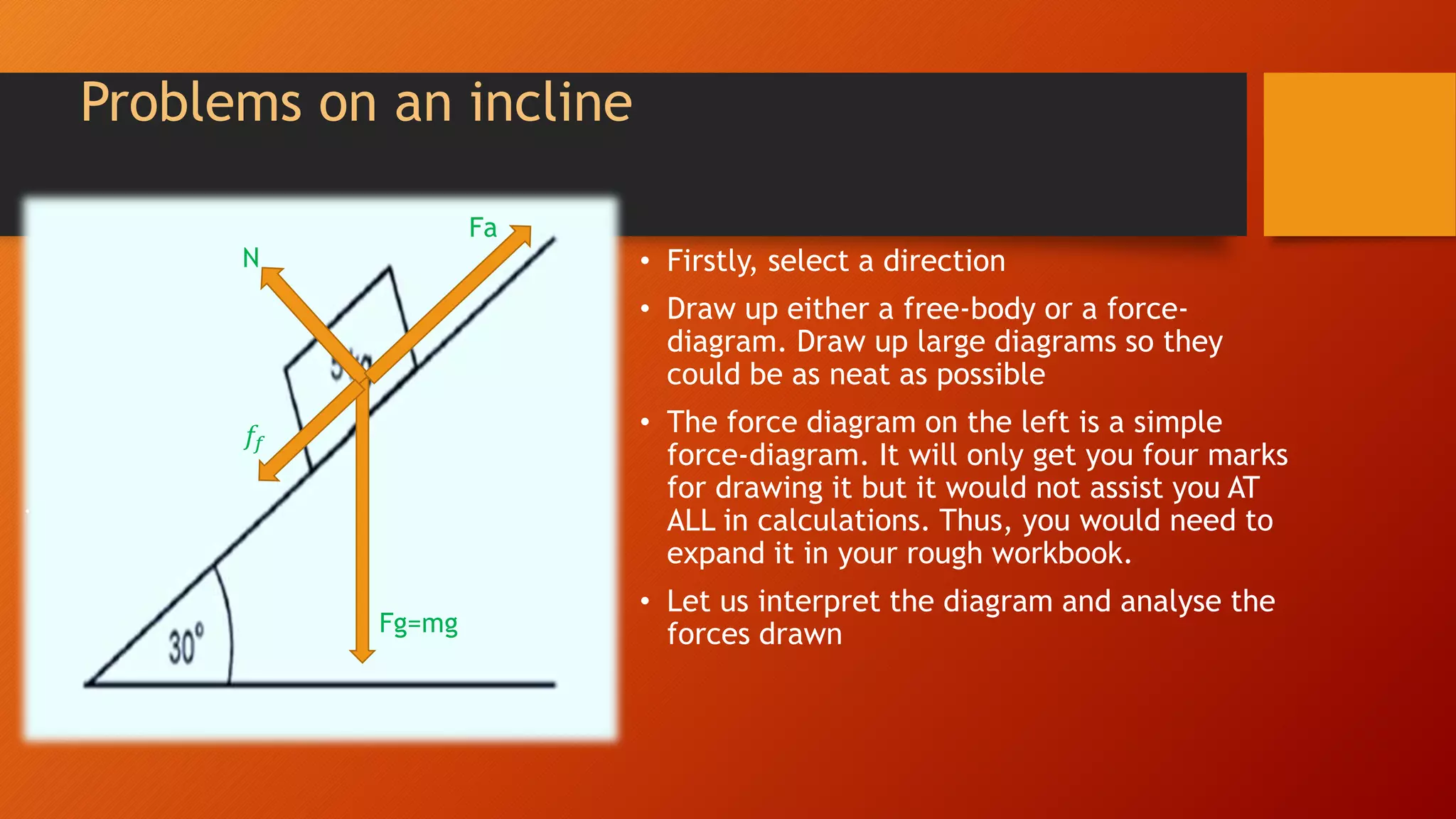 Forces on an incline | PPT