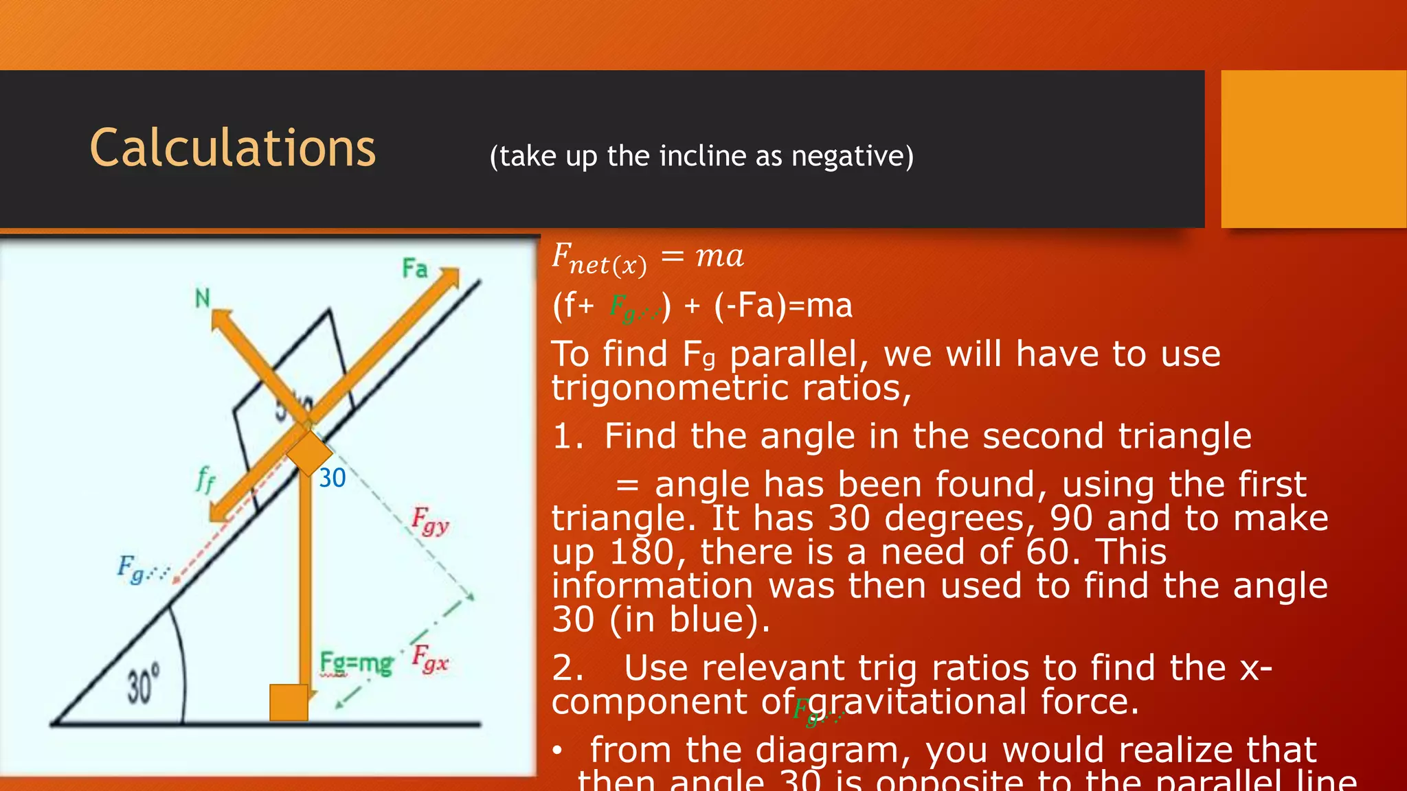 Forces on an incline | PPT