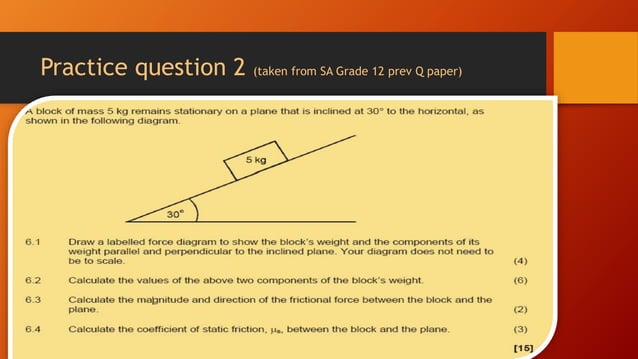 Forces on an incline | PPT