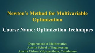 Newton's Method for Multivariable.pdf.pptx | Computing | Technology & Computing