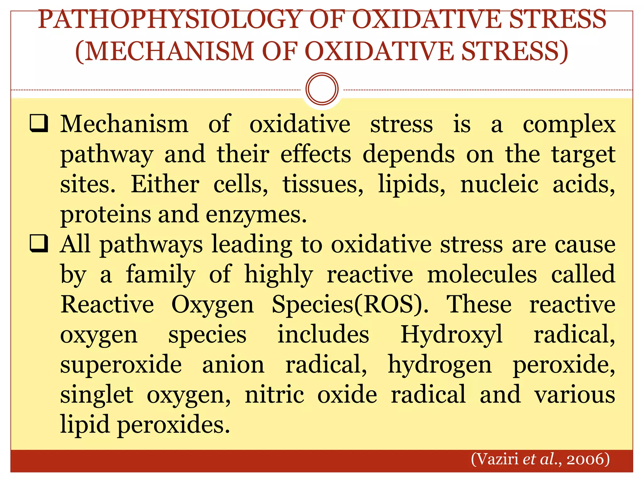 OXIDATIVE STRESS MECHANISM IN HYPERTENSION | PPTX