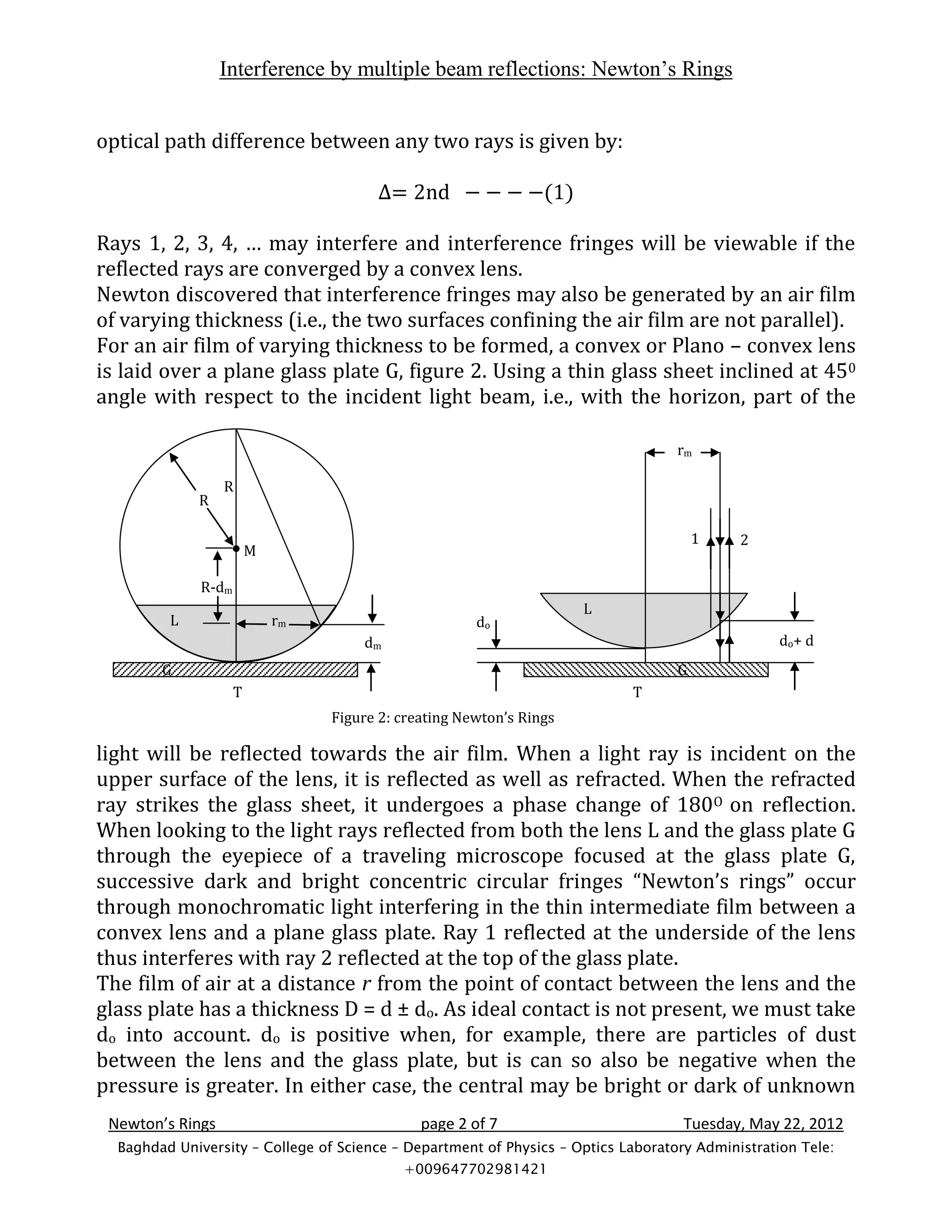 Newton's rings | DOCX