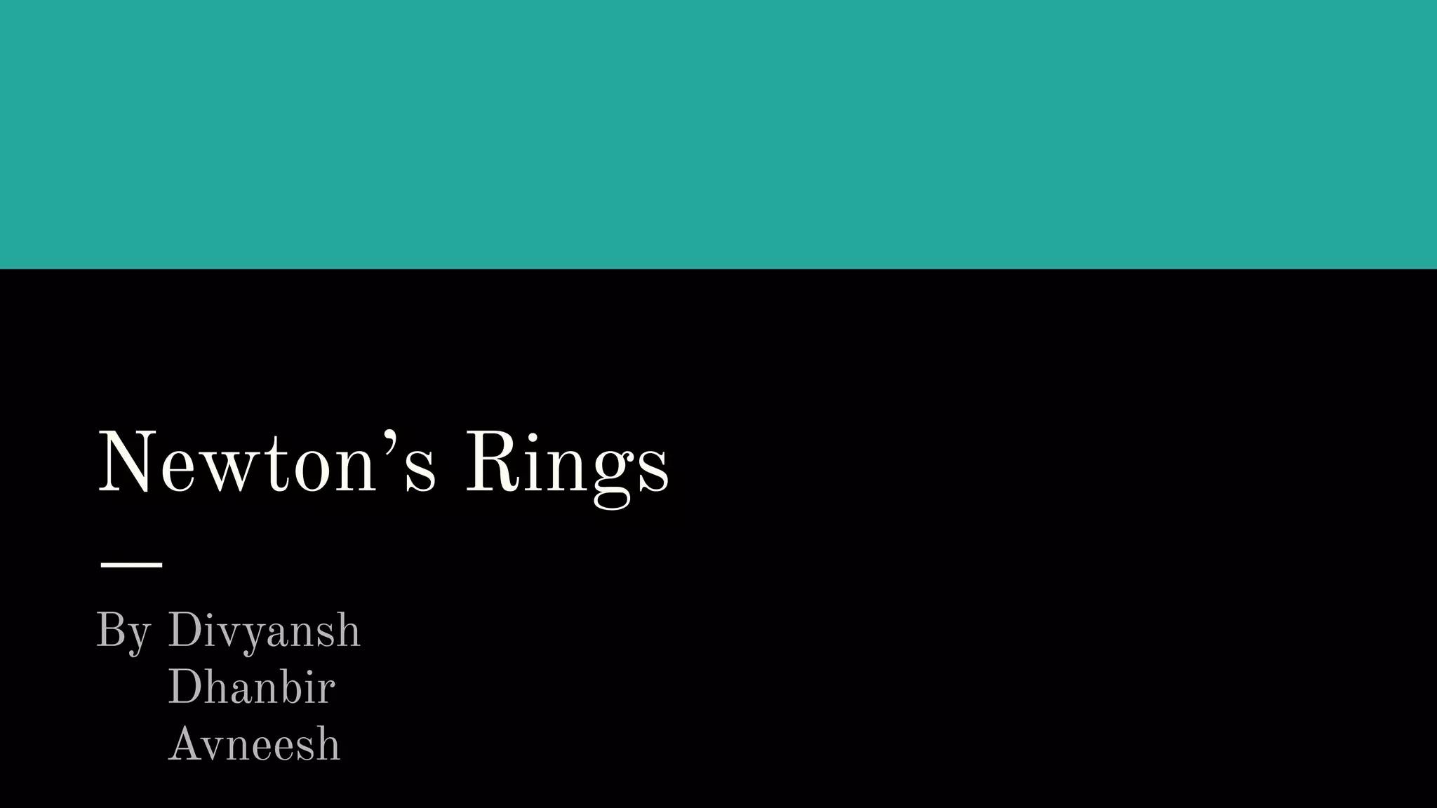Newton's rings | PDF