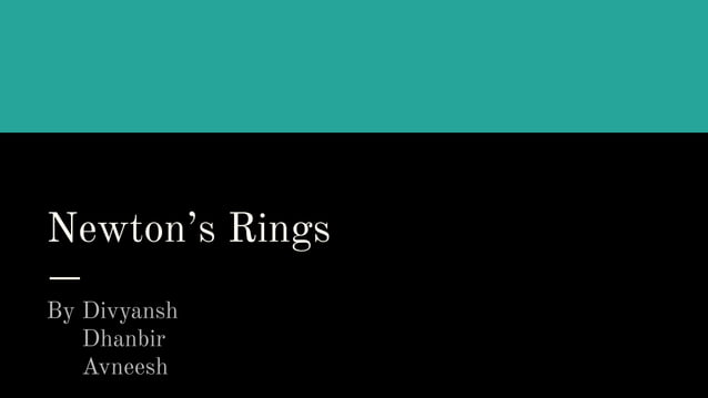 Newton's rings | PDF