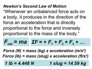 Newton's second law | PPT