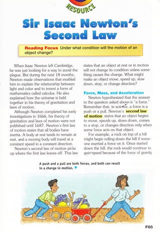 Newton's second law | PDF