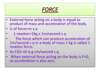 Newton’s second law of motion | PPTX