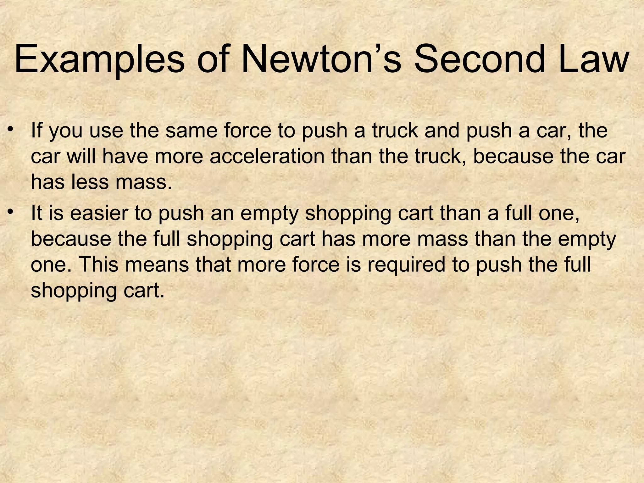 Newton's second law of motion | PPT