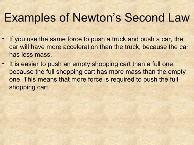 Newton's second law of motion | PPT