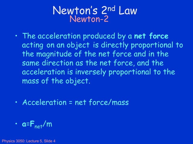 newtons second law of motion.ppt and pdf | PPT | Physics | Science