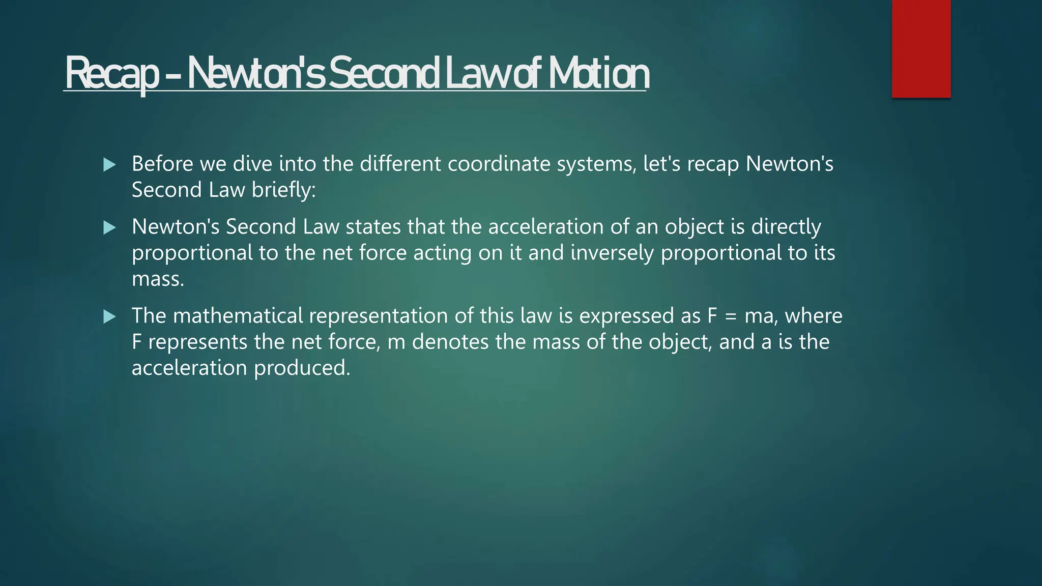 Newtons second law of motion (Engineering Mechanics).pptx