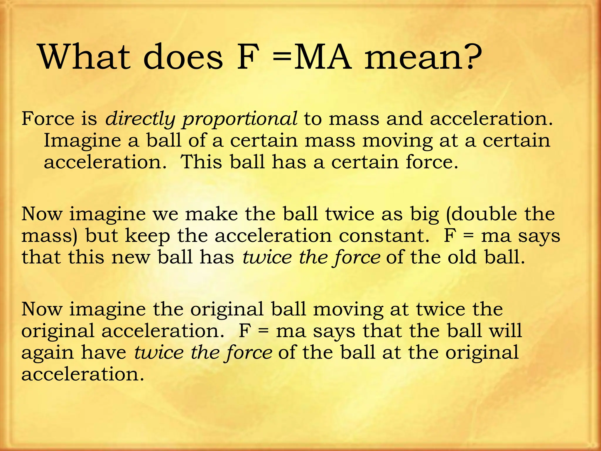 Newtons second law power point law of motion | PPT