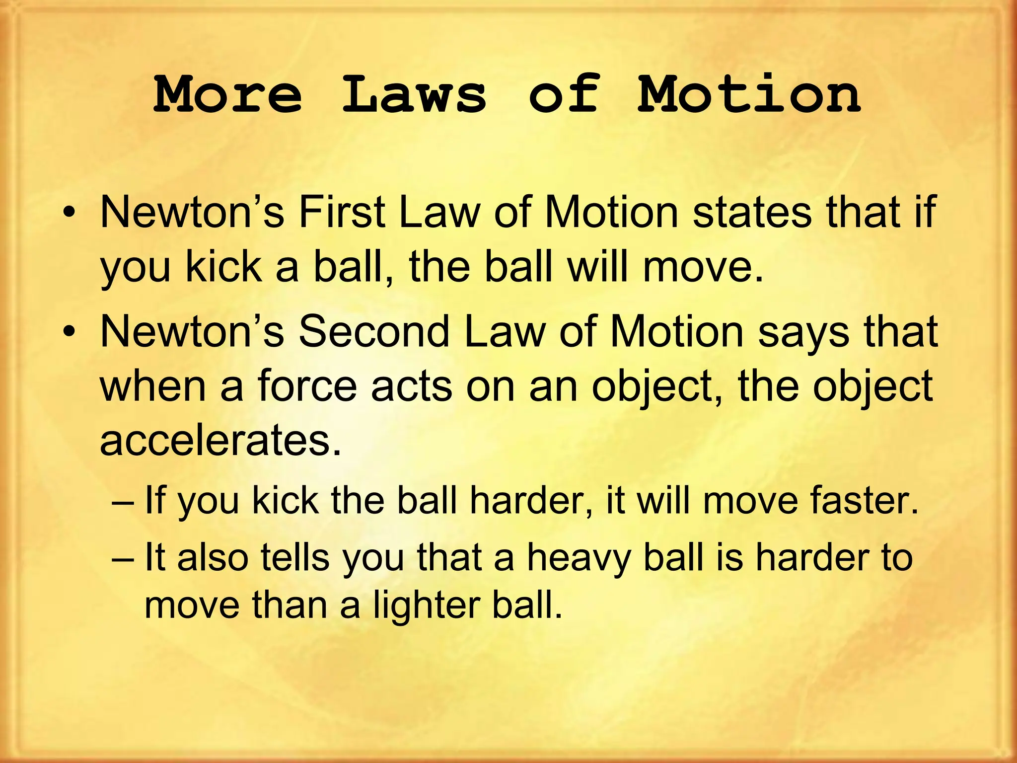 Newtons second law power point law of motion | PPT