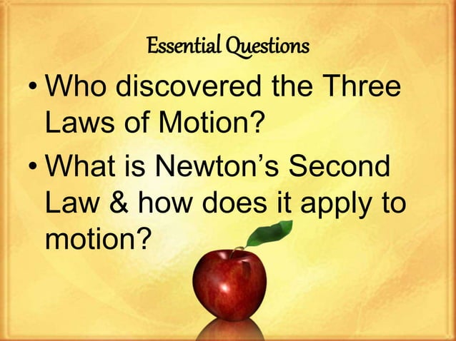 Newtons Second Law Power Point Law Of Motion Ppt Physics Science 1197