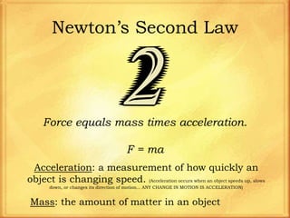 Newtons second law power point law of motion | PPT