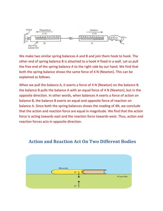 Newton's third law of moiton | PDF