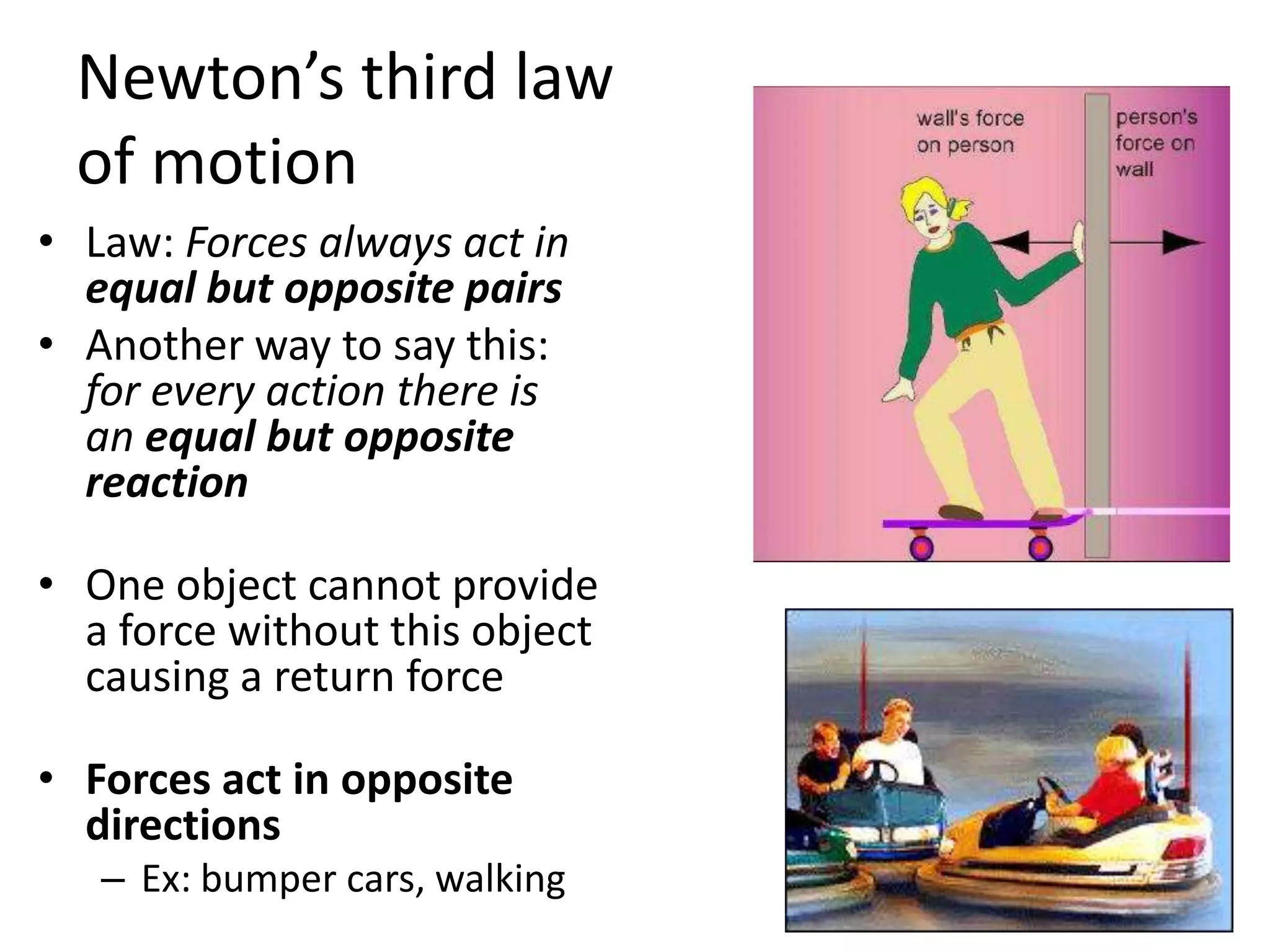 Newton’s third law of motion | PPTX
