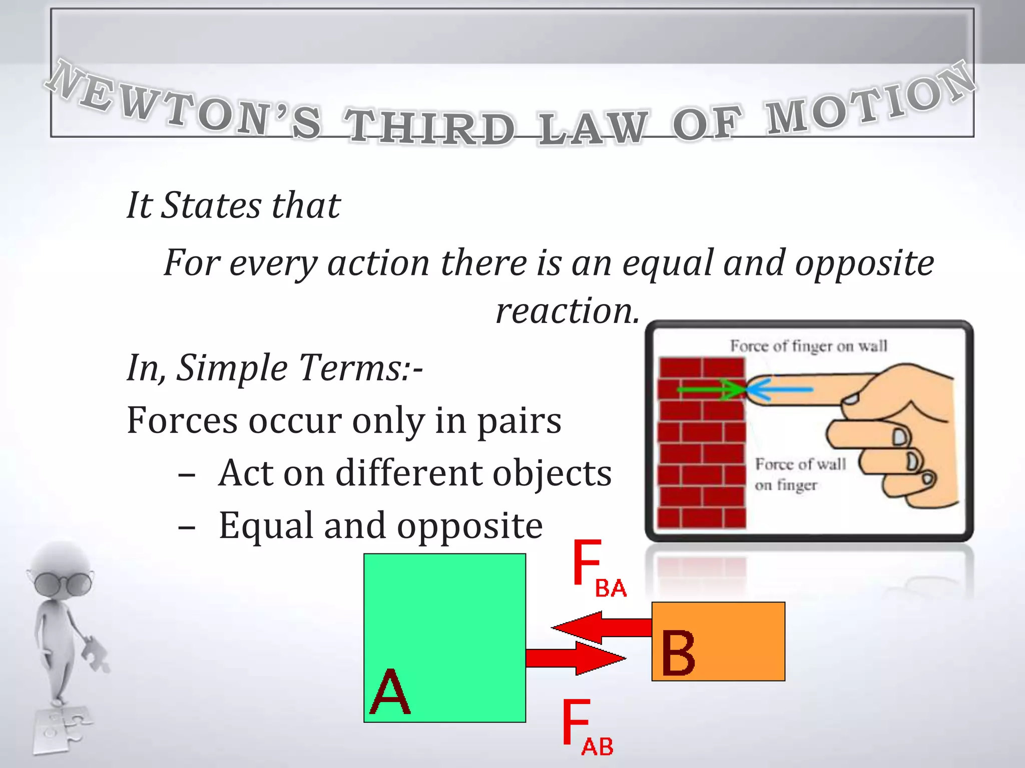 Newton’s third law of motion | PPT