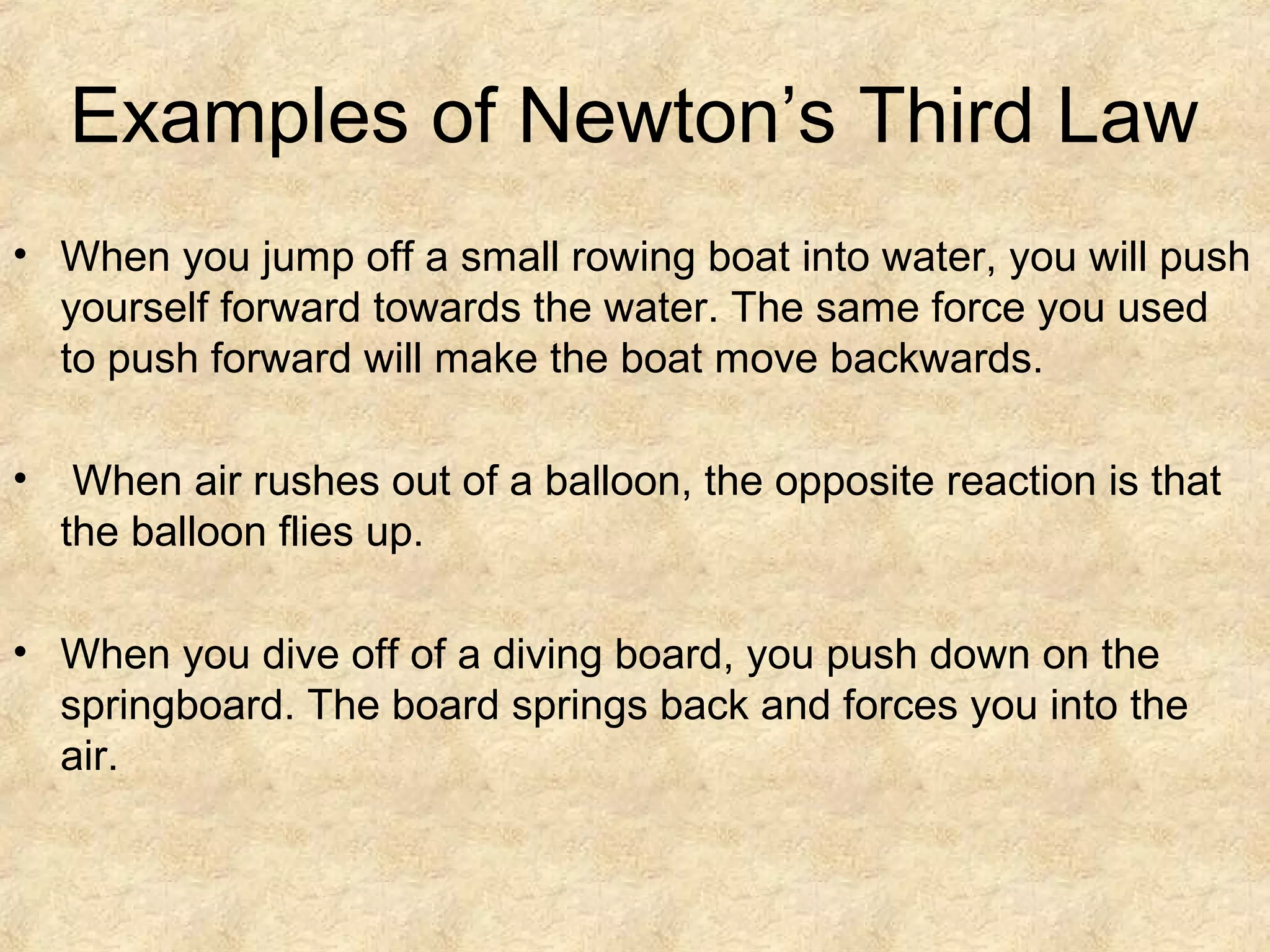 Newton's third law of motion | PPT