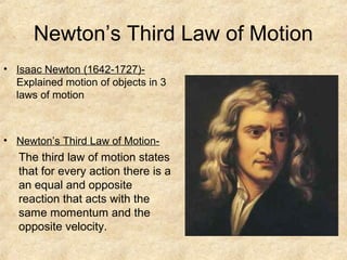 Newton's third law of motion | PPT