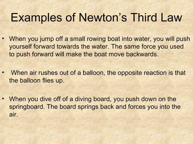 Newton's third law of motion | PPT