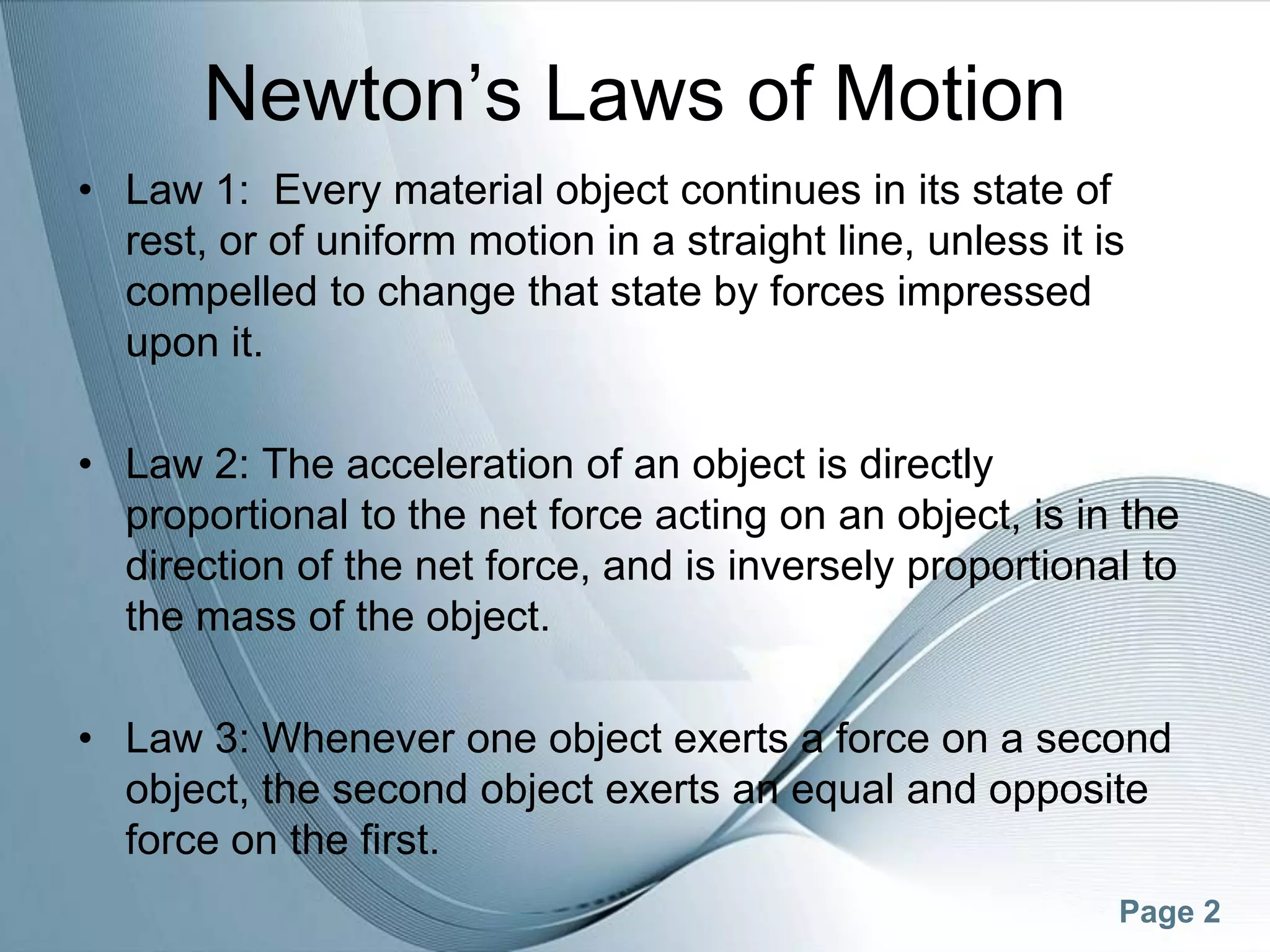 Newtons three laws pdf | PPT