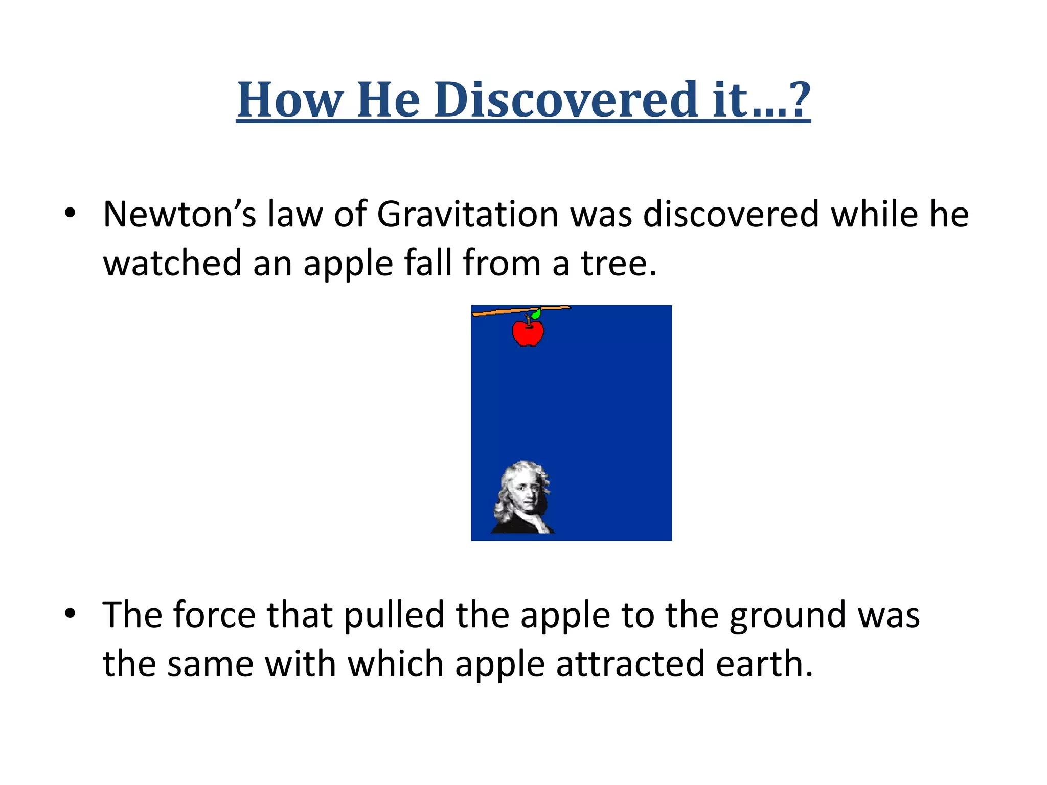 Newton’s universal law of gravitation | PPTX