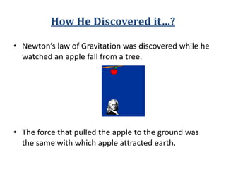Newton’s universal law of gravitation | PPTX