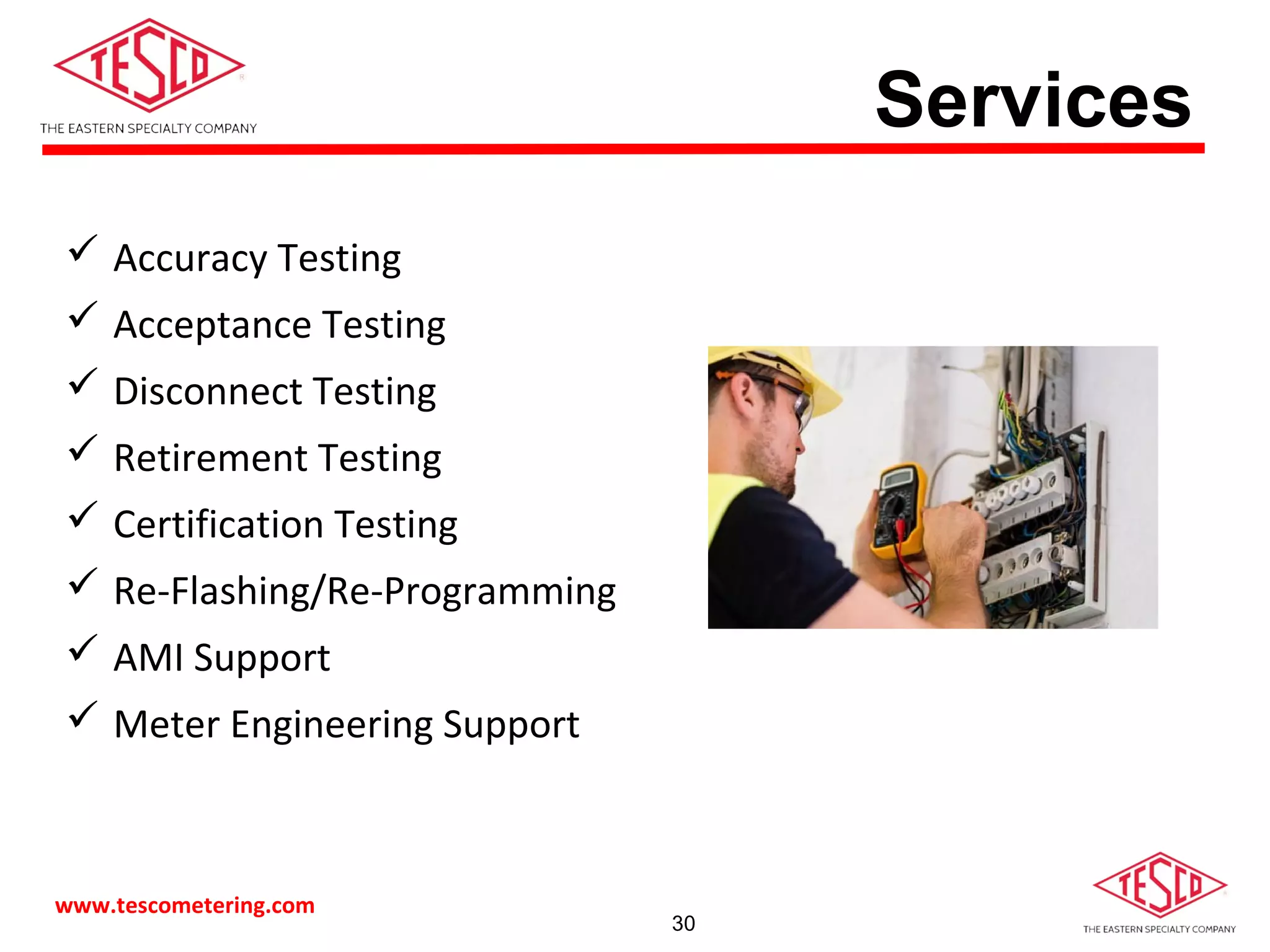 New Tools for a Next Generation of Metering - TESCO Solutions | PPT