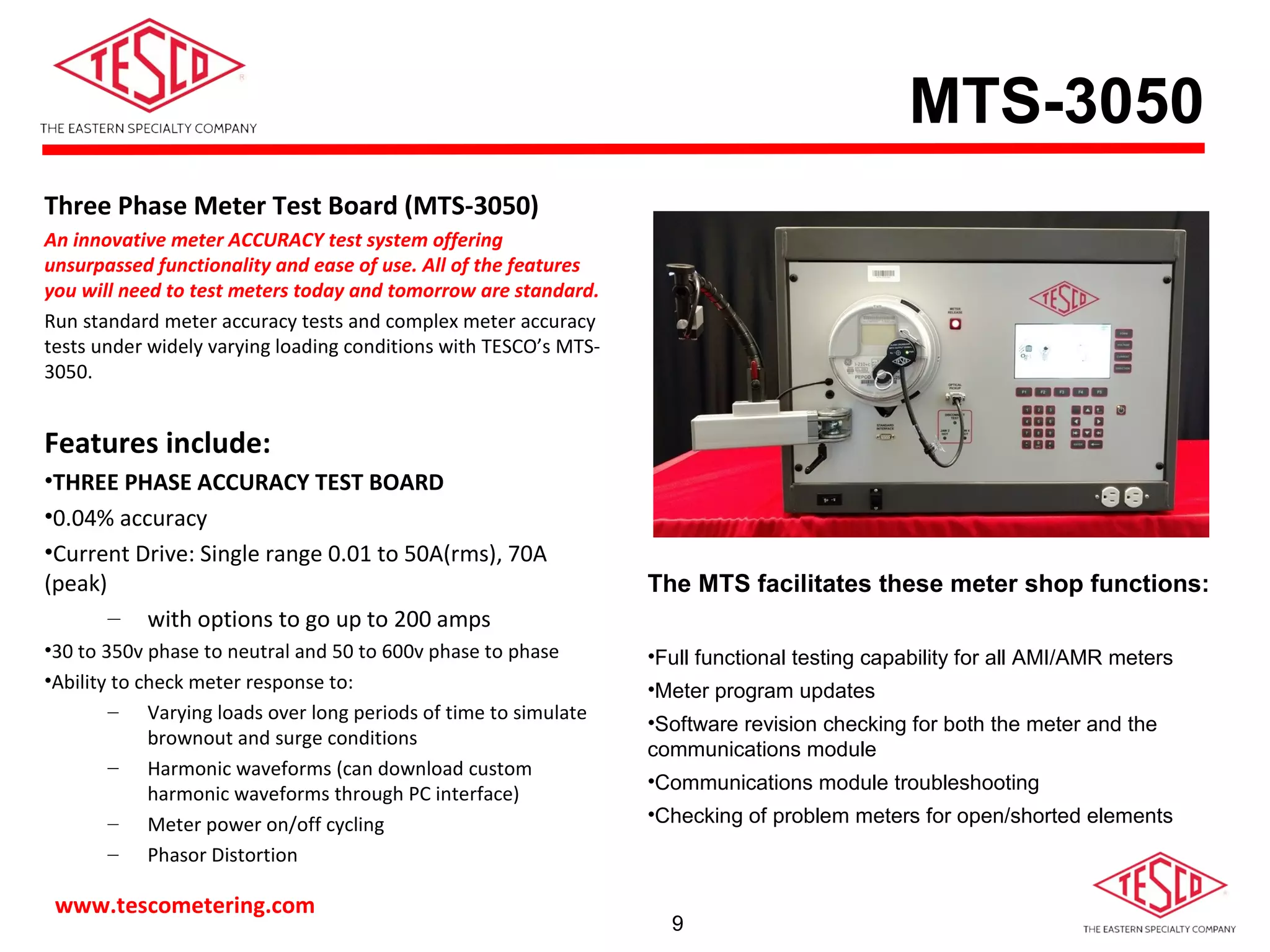New Tools for a Next Generation of Metering - TESCO Solutions | PPT
