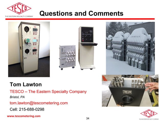 New Tools for a Next Generation of Metering - TESCO Solutions | PPT