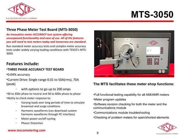 New Tools for a Next Generation of Metering - TESCO Solutions | PPT