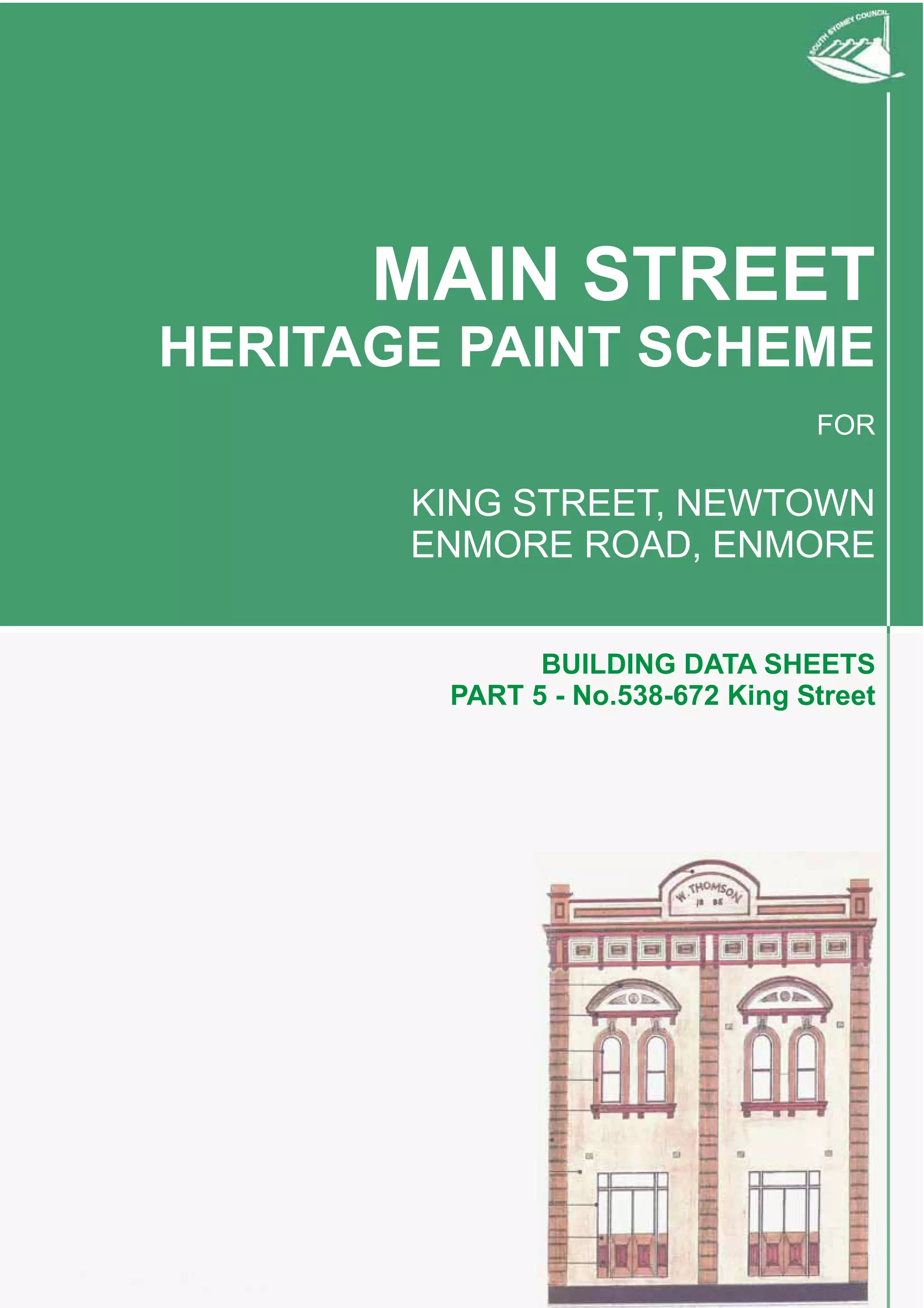 Main Street Heritage Paint Scheme King Street Newtown part 5 | PDF