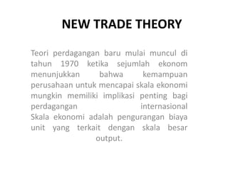 New trade theory | PPTX