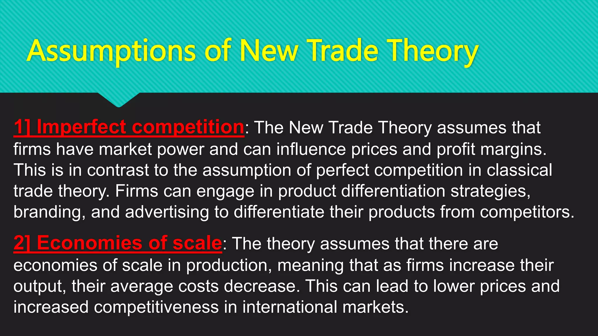 New Trade Theory and Competitive Advantage Theory | PPTX