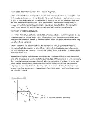 New Trade Theory: Krugman | PDF