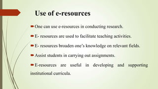 NEW TRAINING ON E-RESOURCES ACCESS AND USE.ppt