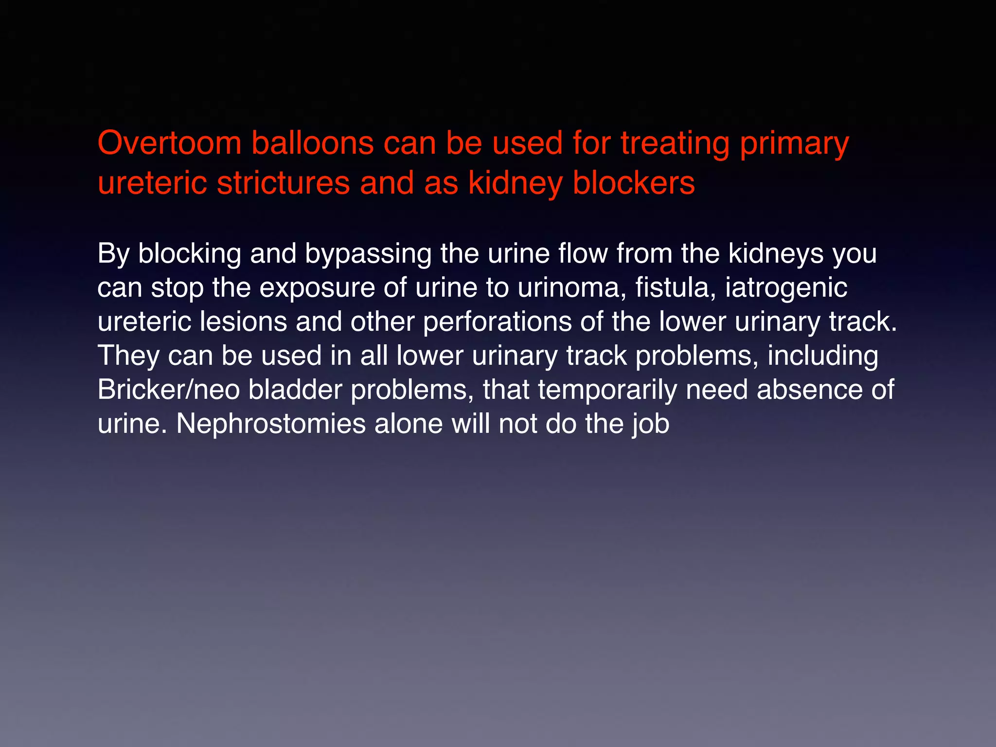 New treatment options for urinoma, fistula and perforations vers. 5.2 | PDF