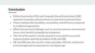 New Trends in Assessment and Evaluation_ Online Examination, Computer- Based Examination. (2).pptx