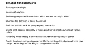 Impact of New trends in Banking | PPT