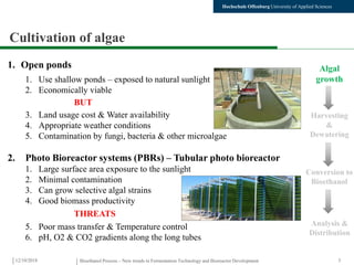 New trends in fermentation technology - Using Algae as biomass | PPTX
