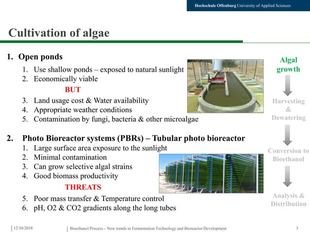 New trends in fermentation technology - Using Algae as biomass | PPTX