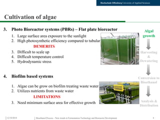 New trends in fermentation technology - Using Algae as biomass | PPTX