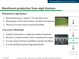 New trends in fermentation technology - Using Algae as biomass | PPTX