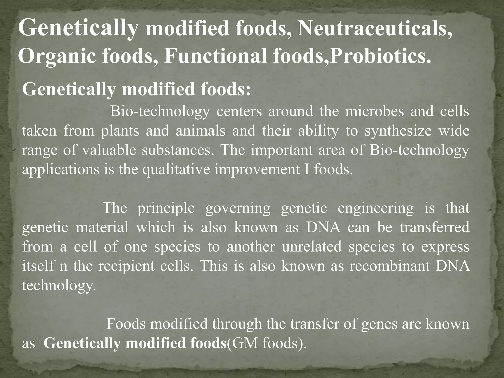 New trends in food science | PPTX