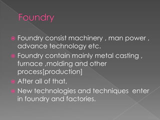 New trends in foundry technologies | PPTX