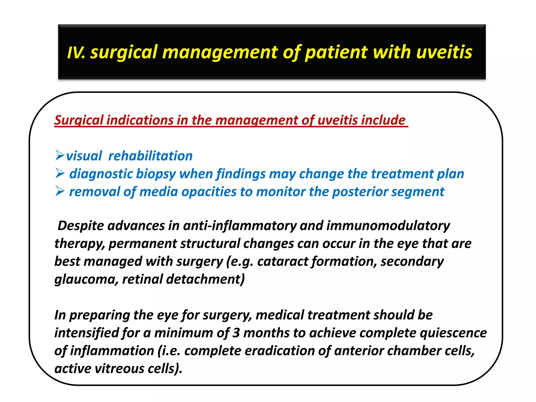 New trends in management of uveitis | PPTX