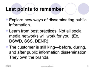New trends in media for public information dissemination | PPT